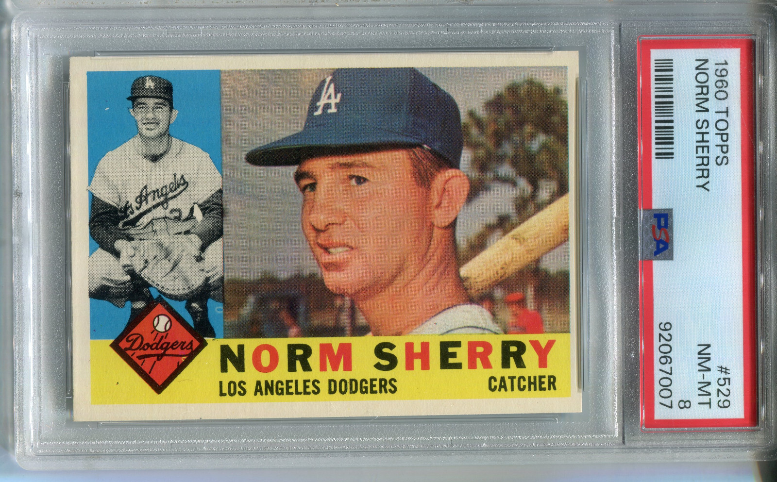 1960 Topps #529 Norm Sherry PSA 8 NM-MT Los Angeles Dodgers | eBay