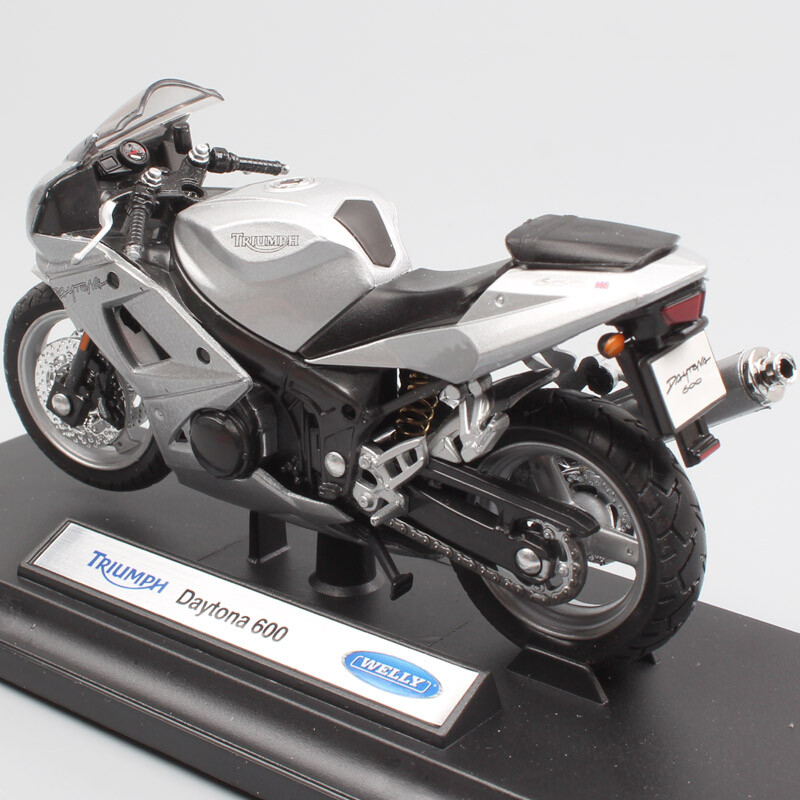 1:18 Scale Welly 2004 Triumph Daytona 600 Motorcycle Model Bike Toys ...