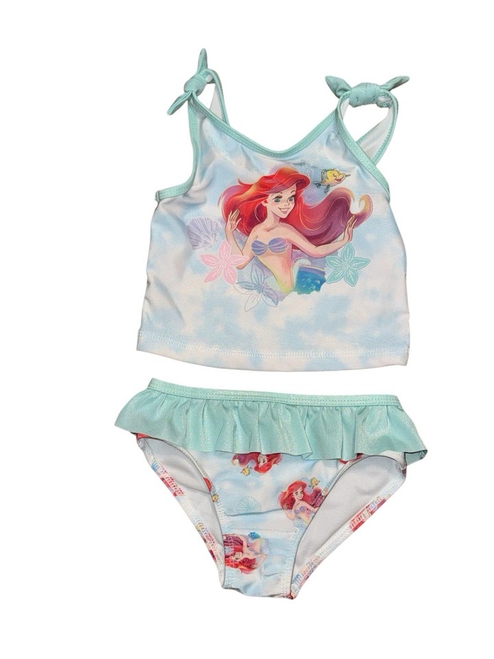 Disney The Little Mermaid 3-Piece Set Girls Swimwear & Hooded Bath ...