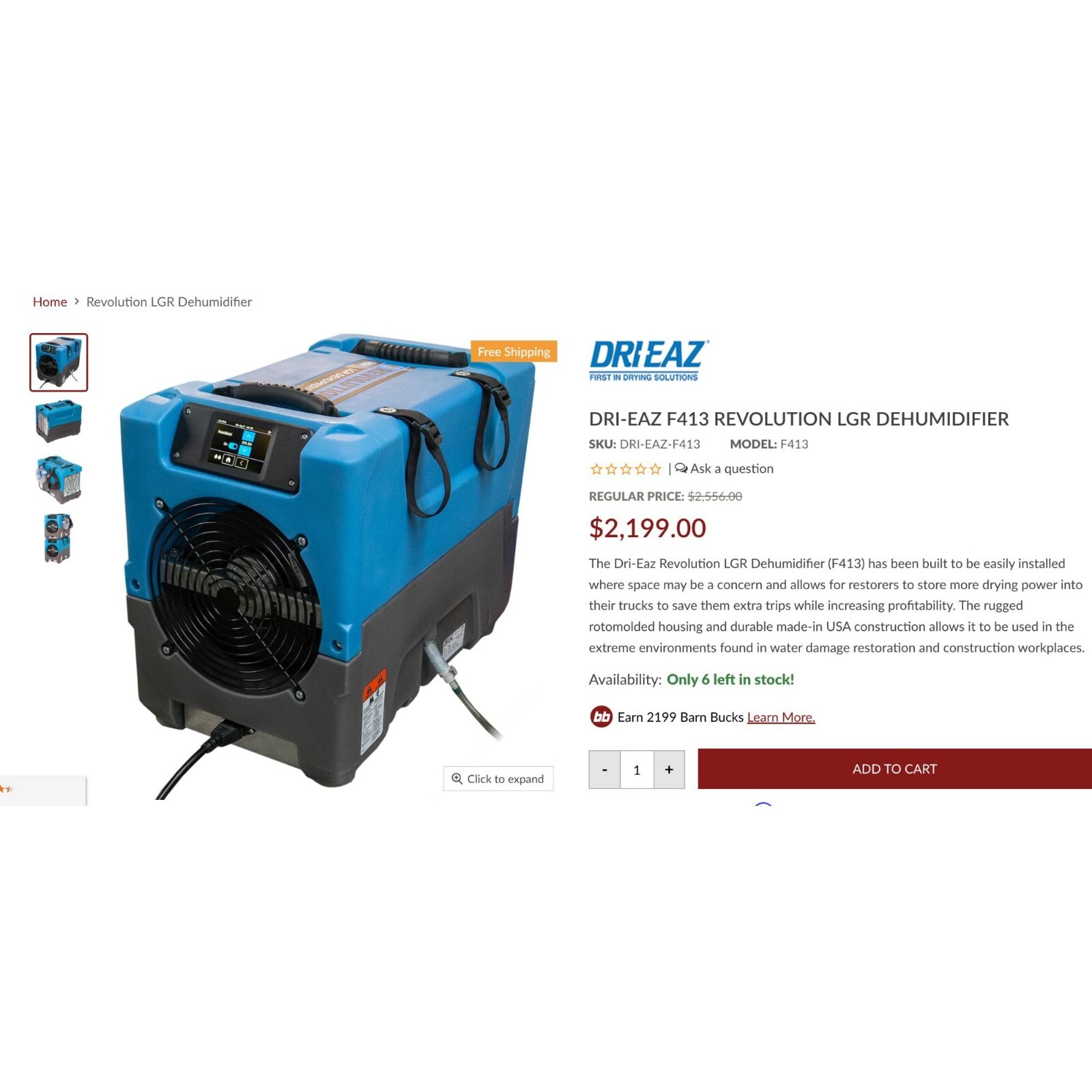 **DRI-EAZ F413 REVOLUTION LGR DEHUMIDIFIER** 847136000753 | eBay