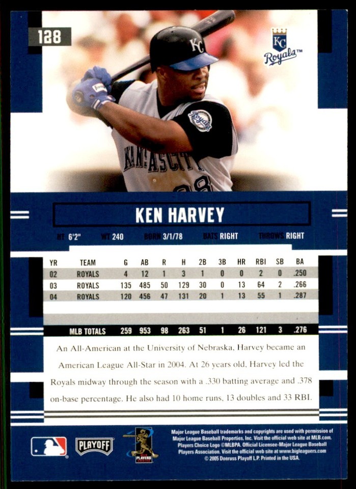 2005 Playoff Prestige Ken Harvey Baseball Cards #128 | eBay
