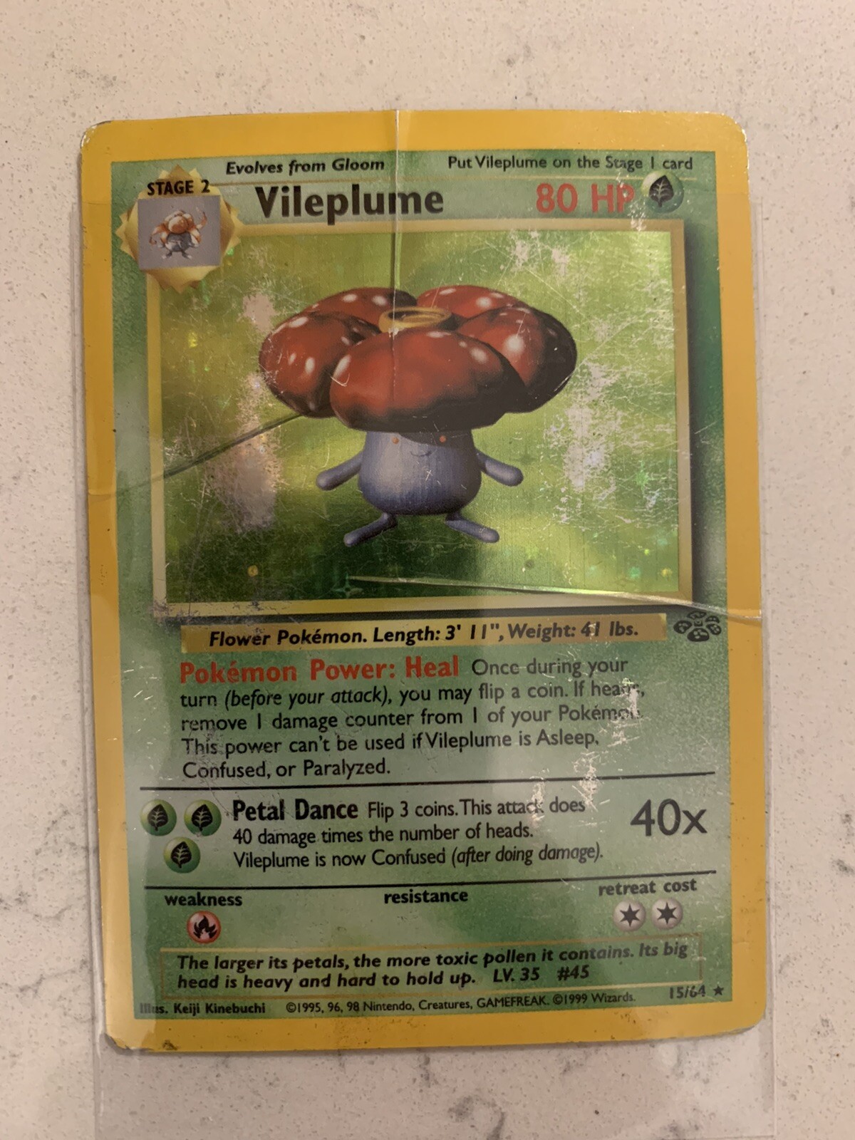 UNGRADED Base Set Vileplume 15/64 Pokemon Card RARE | eBay