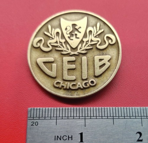 GEIB Chicago plate logo badge for guitar or mandolin case. | eBay