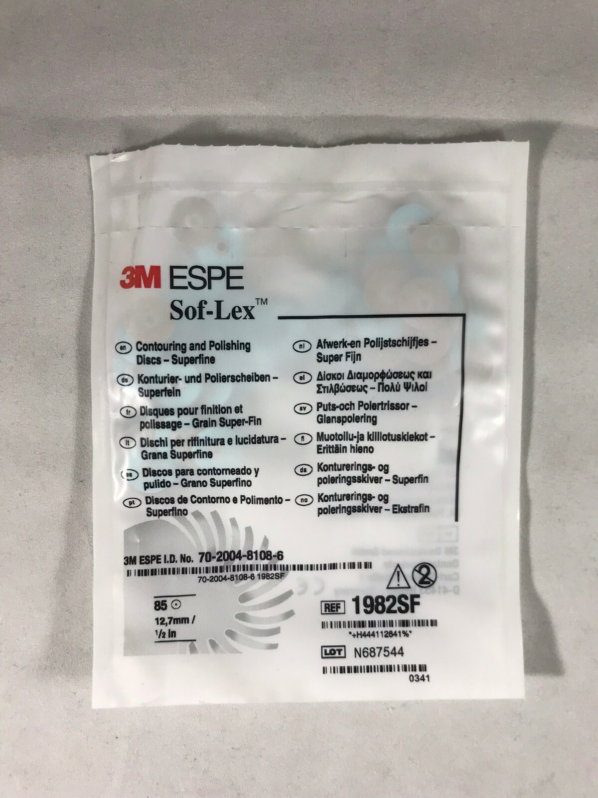 85pc 1982F Super-Fine Sof-Lex Countouring and Polishing Discs 12.7mm 1 ...