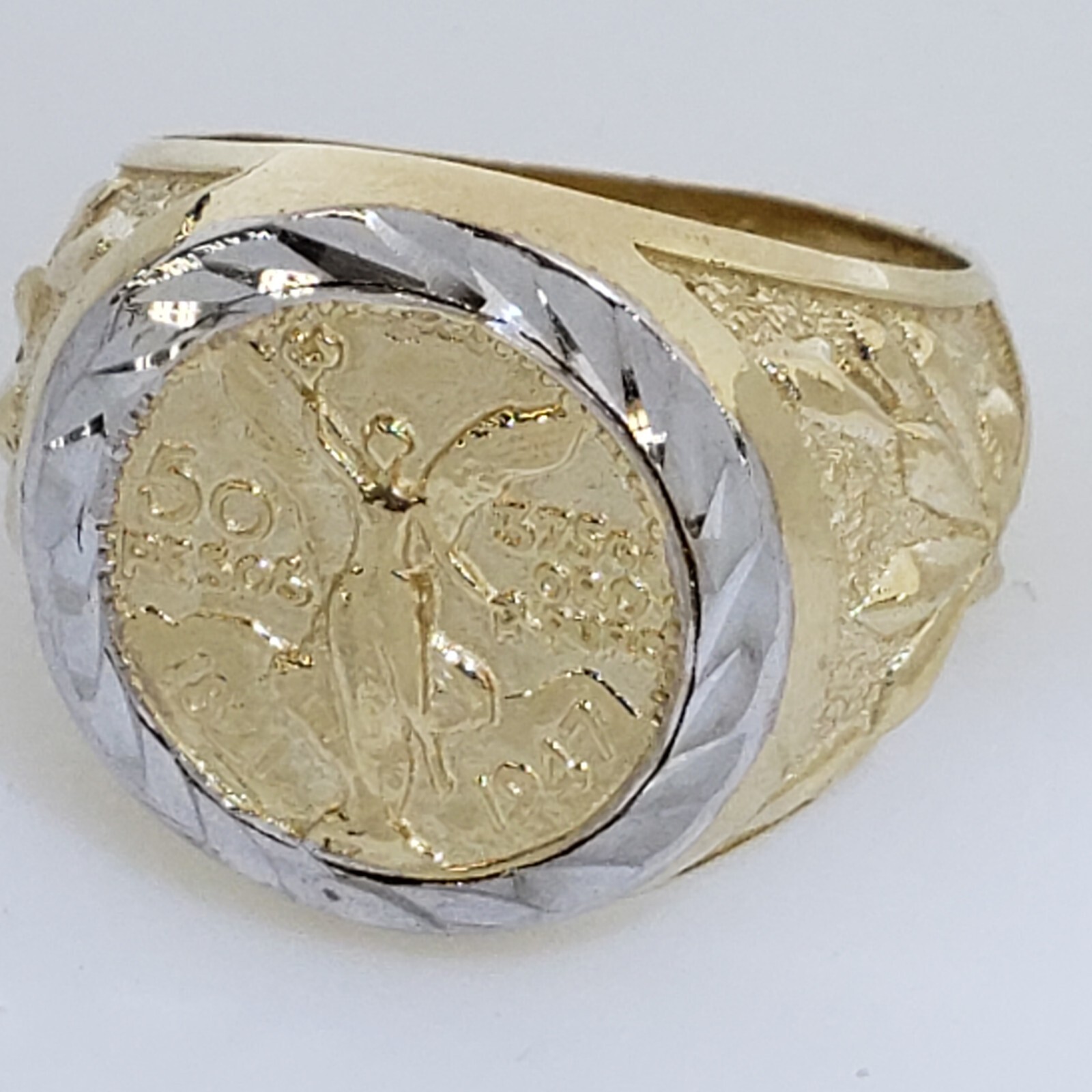 solid 14k Gold 50 Pesos Coin Centenario Ring Size 8 9 10 11 12 | eBay