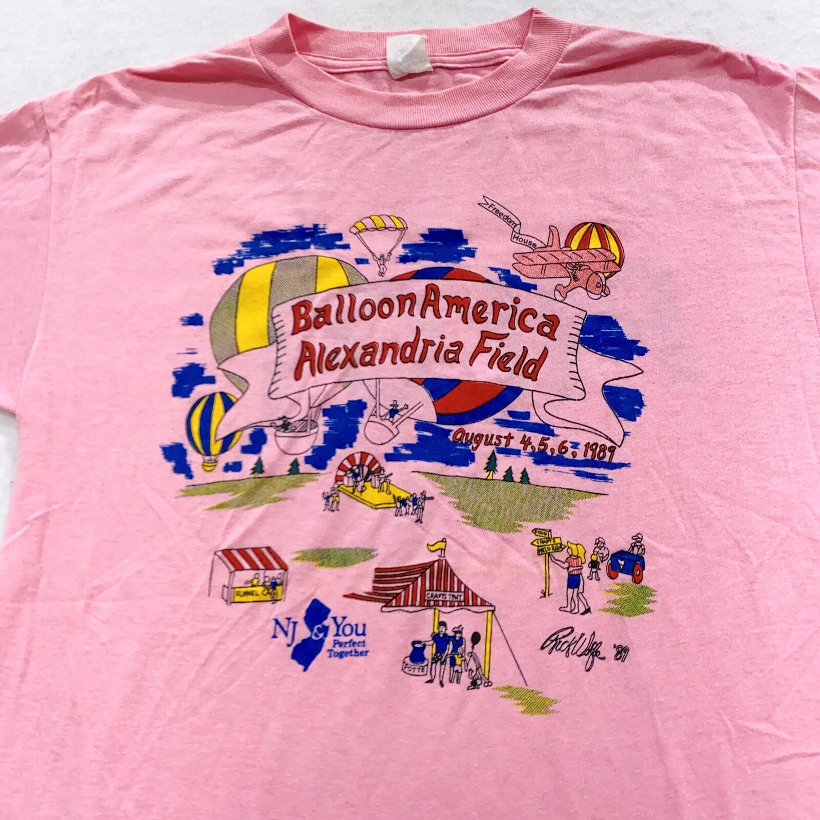 vtg 80s BALLOON AMERICA ALEXANDRIA FIELD NEW JERSEY T… - Gem