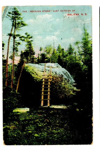Rocking Stone outside of HALIFAX NS Canada 1908 E P Charlton & Co ...