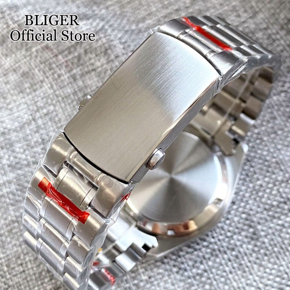 BLIGER Luxury 40mm Chronograph Quartz Watch For Men VK63 Movement Black ...