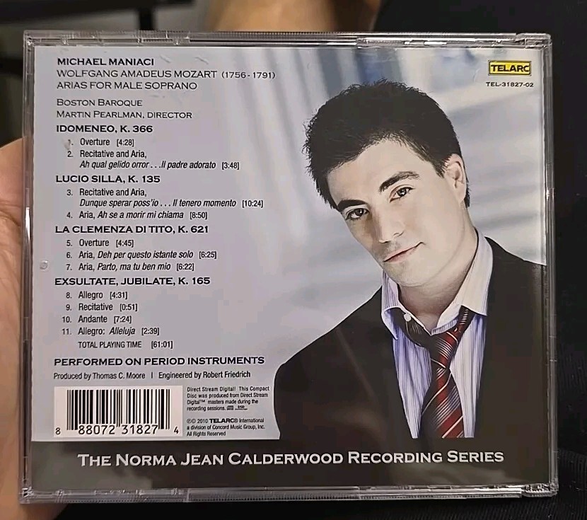 MICHAEL MANIACI MOZART SOPRANO ARIAS INCL EXSULTATE JUBILATE | eBay