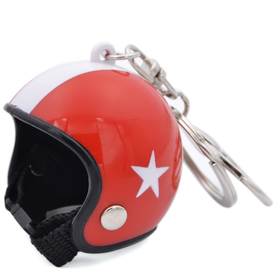 Creative Motorcycle Bicycle Helmet Key Chain Ring Keychain Keyring Key ...