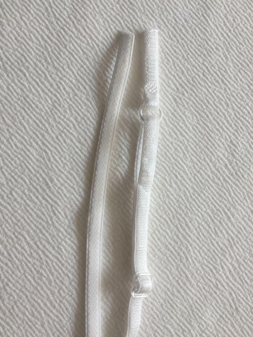 Adjustable 10mm Black or Ivory Bra straps Soft Plush Back Accessories ...