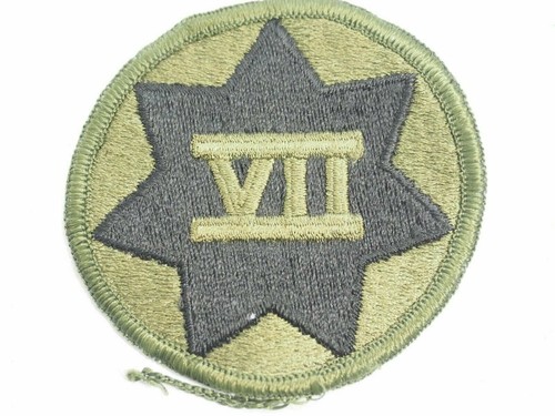 WWII U.S.Army 7th Corps Shoulder Patch Black on Green | eBay