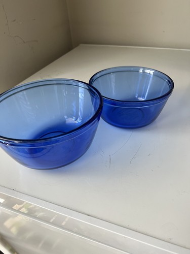 Anchor Hocking Ovenware Set of 2 Cobalt Blue Mixing Bowls 1.5qt & 1qt ...