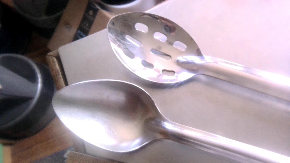 2 Stainless Steel Serving Spoon 15" Stern Co DC + Polar Sheboygan WI ...