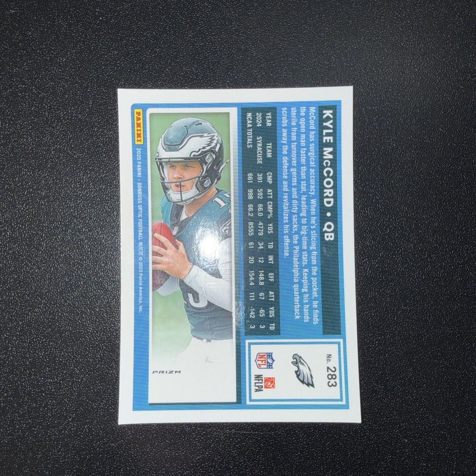 2025 Donruss Optic KYLE McCORD Rated Rookie Red Mojo Prizm 🔥 | eBay