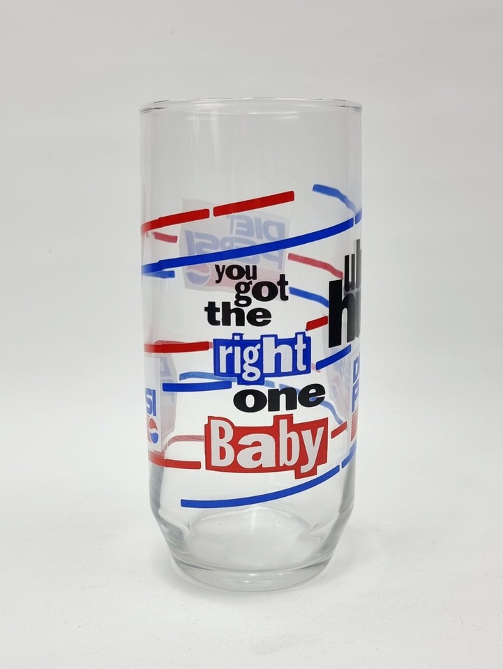 Vintage Diet Pepsi Glass Cup You Got The Right One Baby Uh Huh Retro ...