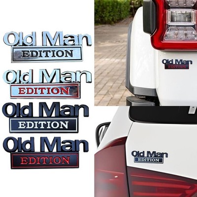 Metal Old Man Emblem 3D Badge for Cars Trucks SUVs Stylish Vehicle ...