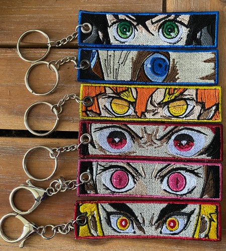 Demon Slayer Team Tanjiro Nezuko Rengoku Anime Manga Embroidery Jet Tag ...