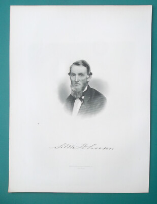 SAMUEL JOHNSON Maryland Baltimore Coal Merchant - 1879 Portrait Print ...