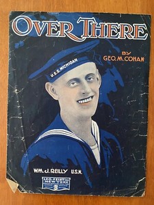 Over There VTG Sheet Music 1918 - Great Norman Rockwell Art - WWI ...