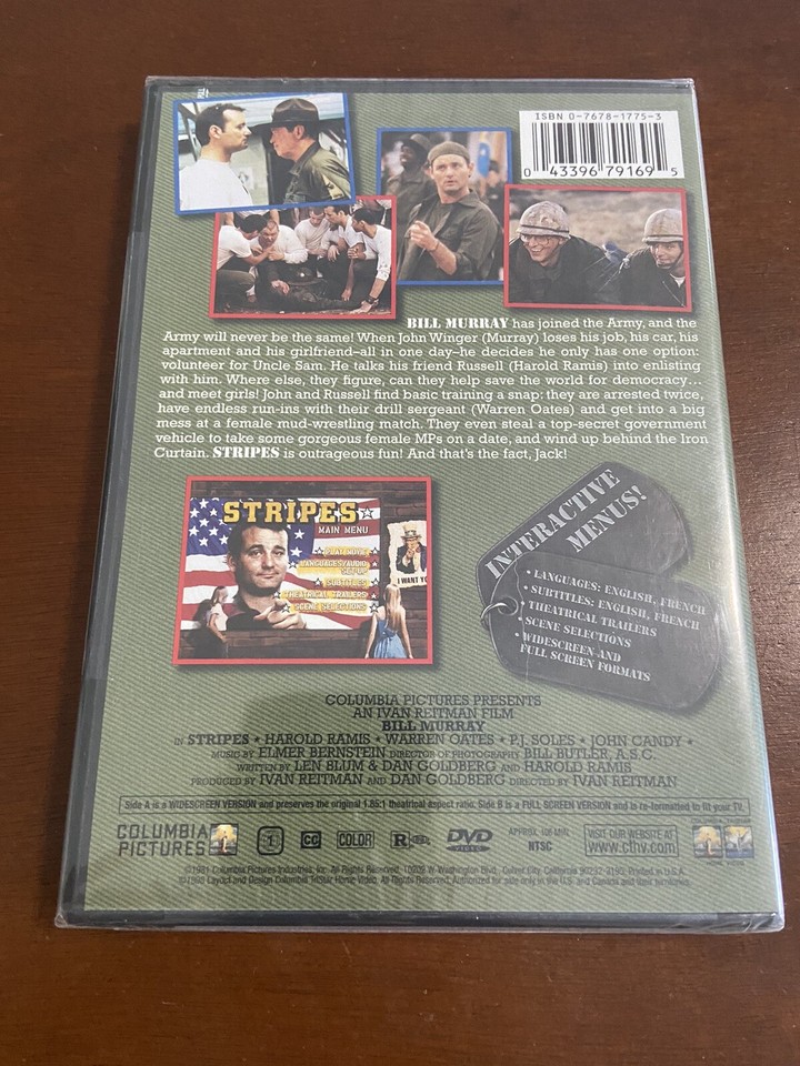Stripes (DVD, 1981) Bill Murray John Candy Harold Ramis NEW/SEALED ...