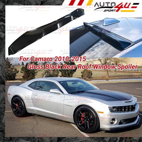 Fits 2010-2015 Chevrolet Camaro Gloss Black Rear Roof Window Visor ...