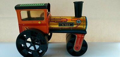 Vintage Mechanical Wind Up Tin Toy Steam-Roller Made in Chechoslovakia ...