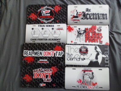 MMA Cage Fighter License Plate 8 Styles You Choose New Gift Car Truck ...