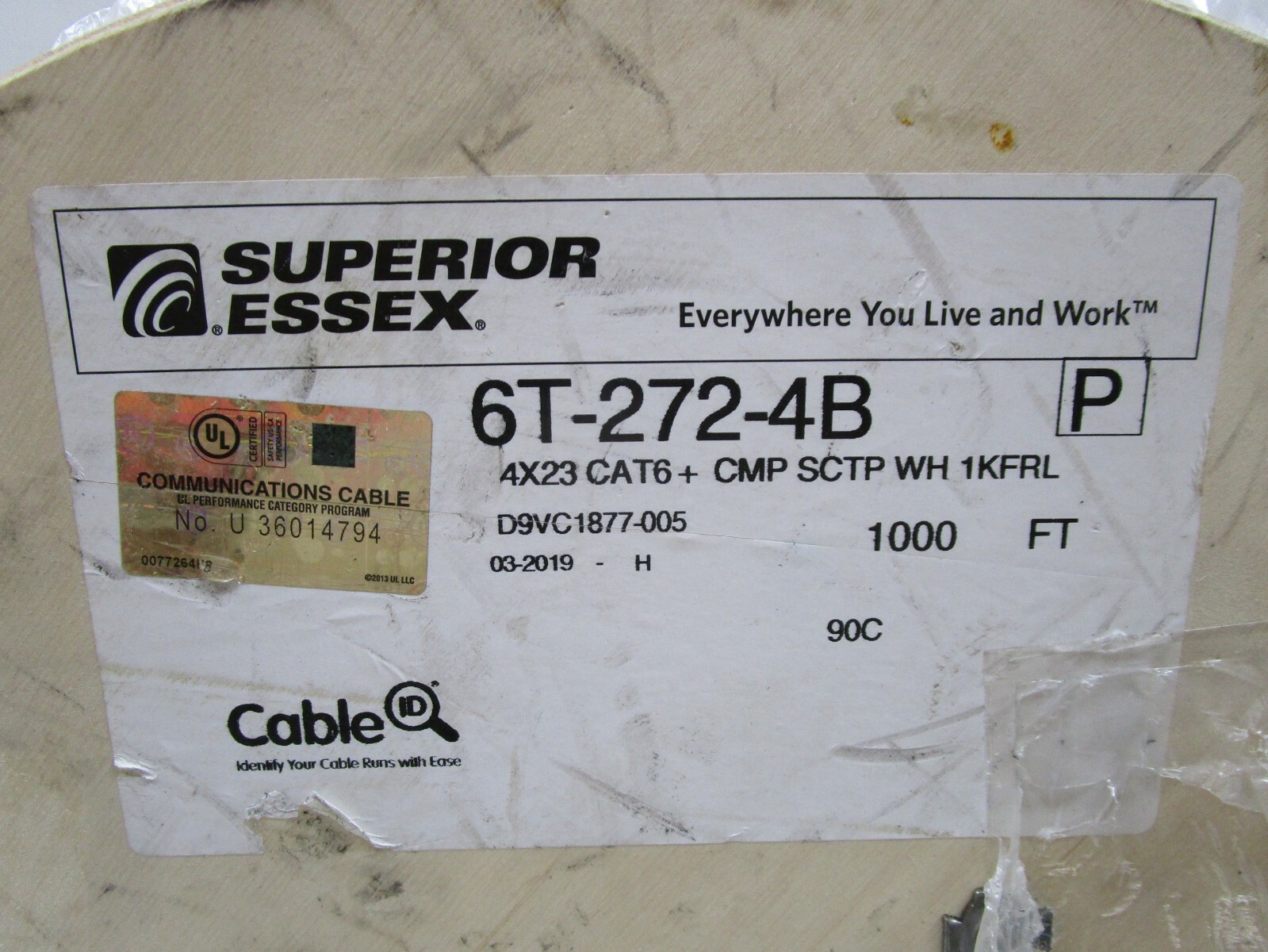 SUPERIOR ESSEX 6T-272-4B 23/4P CAT 6+ ScTP CMP Network Cable WHITE 1000 ...