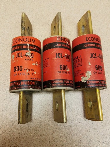 New Econolim JCL-400 Amp Fuse 600 Volts Class J A4J 400 Bussmann JKS ...
