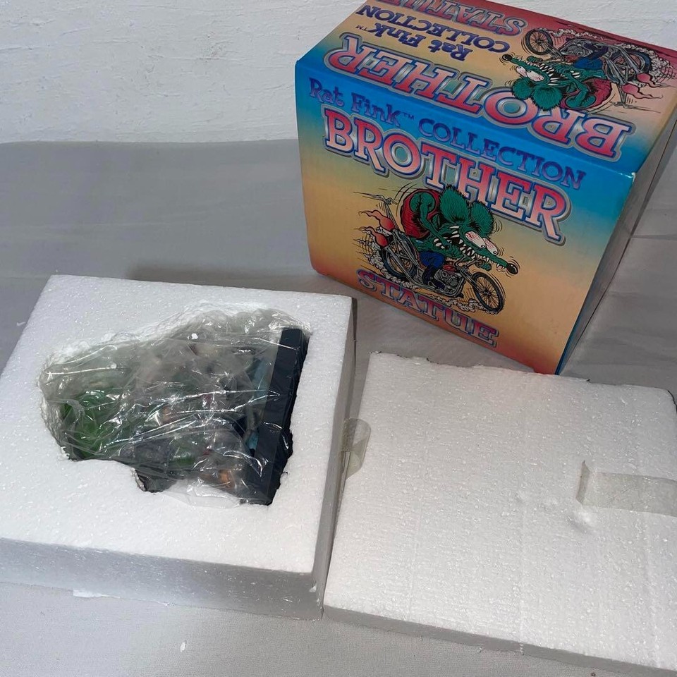 Rat Fink Collection Brother Edros Mooneyes Figure Statue Toy w/box Used ...