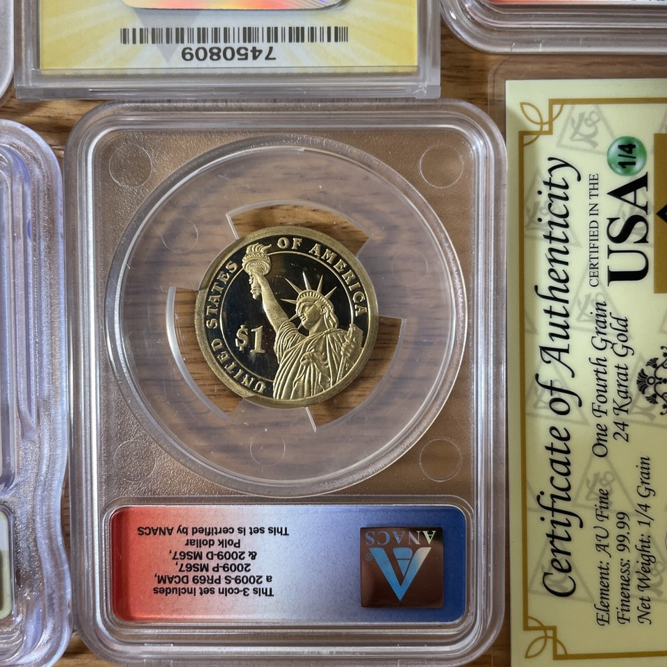 Estate Sale Coins ~ Auction Lot Silver Currency Gold SLAB LOT 1 | eBay