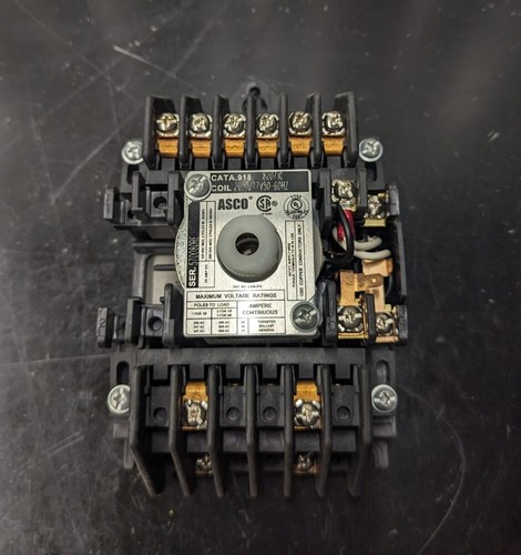 ASCO 918 Lighting Contactor 6 Poles 265-277 Volts Coil Open 82071C | eBay