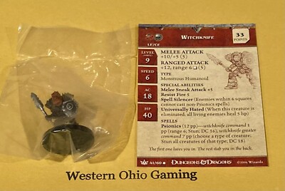 D&D Miniatures Witchknife #41/60 NEW NIB War of The Dragon Queen ...