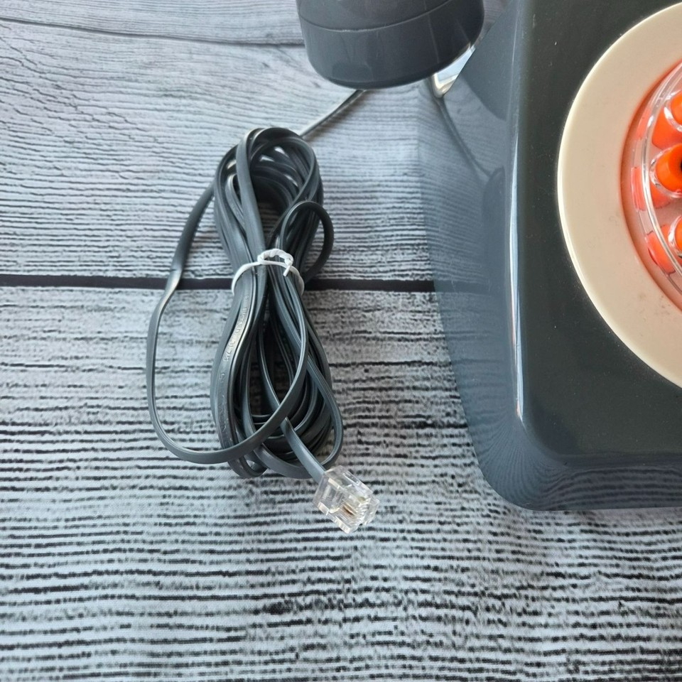 Vintage Push Button Desk Phone Wild & Wolf Orange Button Retro Model ...