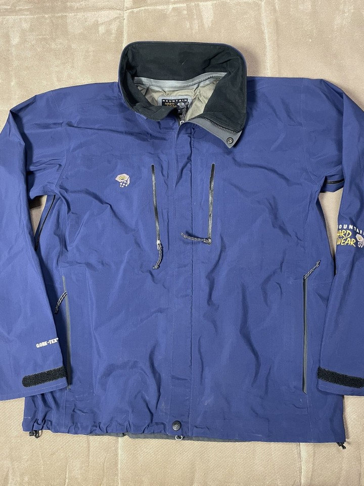 Mountain Hardwear Gore-Tex XCR Pro Shell Snow Ski Rain Jacket Navy Mens ...
