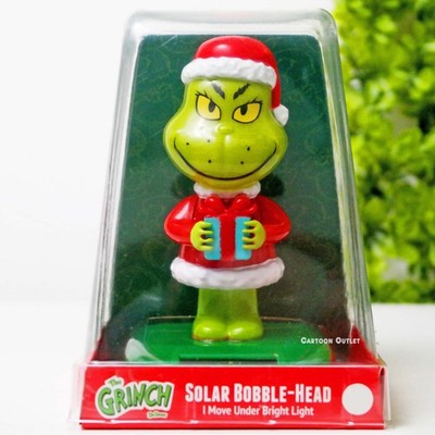 Dr Seuss The Grinch 5" Solar Bobble Head Christmas Collectible Figure ...