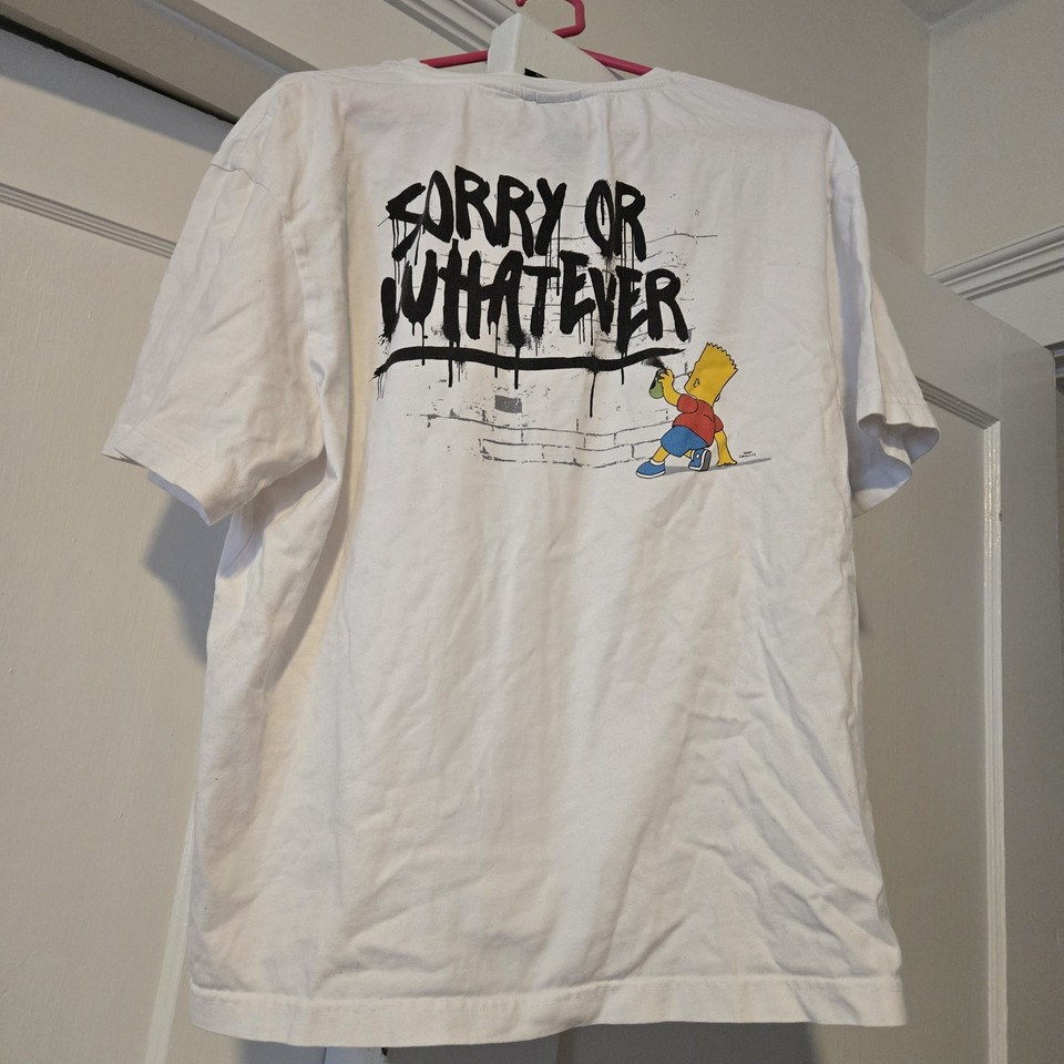 The Simpsons Bart L Graphic Tee Sorry or Whatever Spray Paint T-Shirt ...