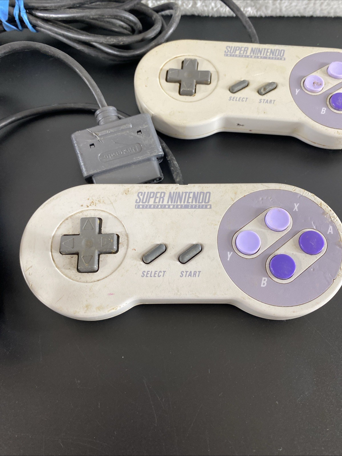 Lot Of 2 SNES Super Nintendo Original Controller Authentic OEM SNS-005 ...