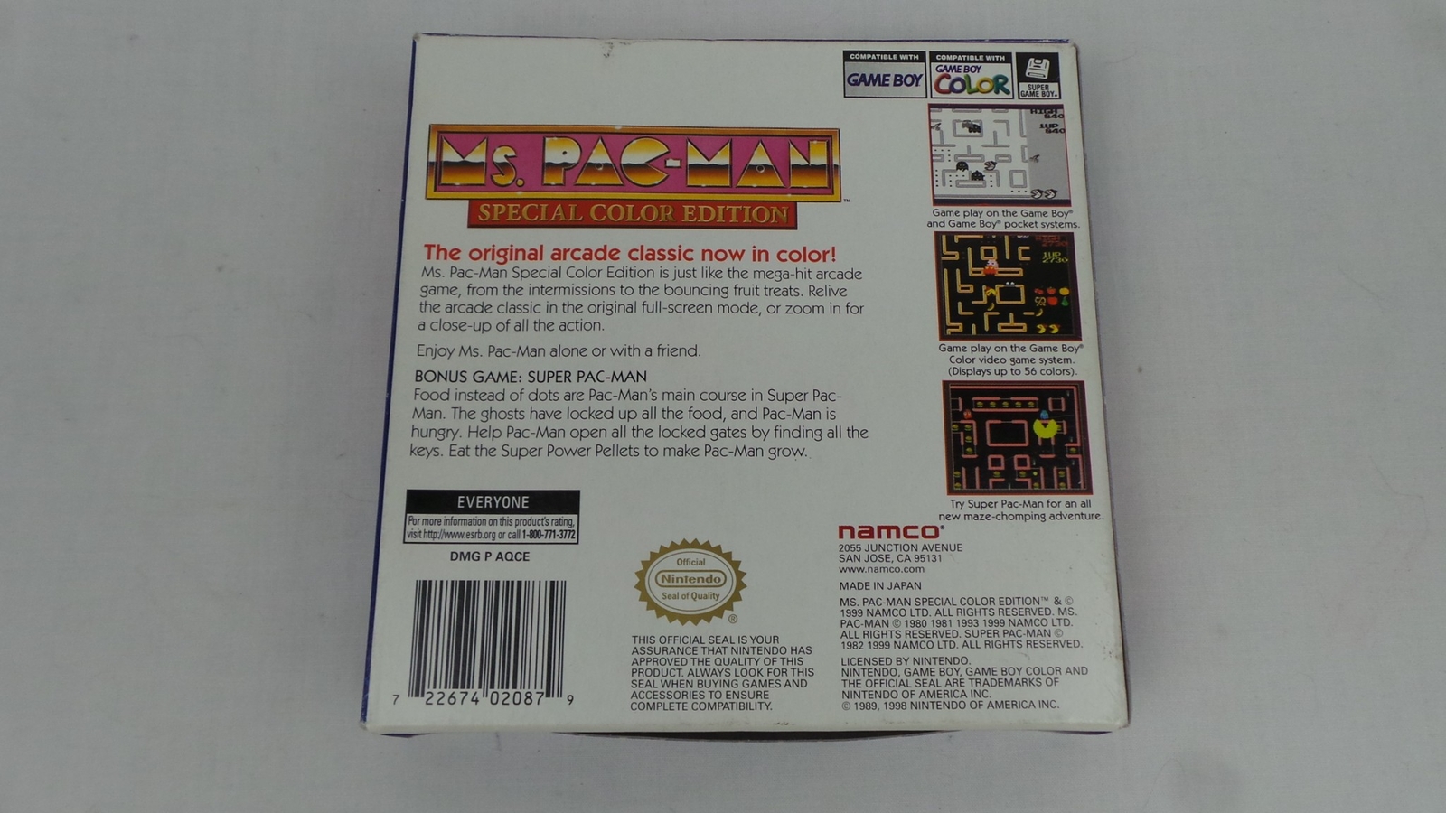 Ms. Pac-Man Special Color Edition (Nintendo Game Boy Color, 1999) for ...