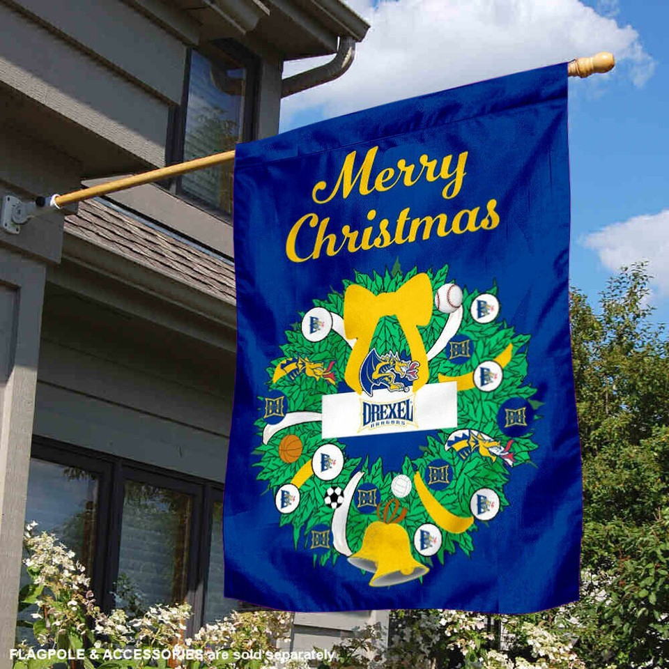 Drexel University Happy Holidays Christmas Decorative House Flag | eBay