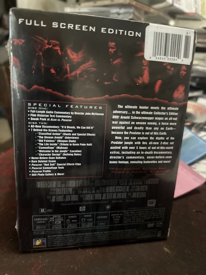 Predator (DVD, 1987) 2Dvd Sealed 1987 Mint Special Edition Rare OOP “R ...