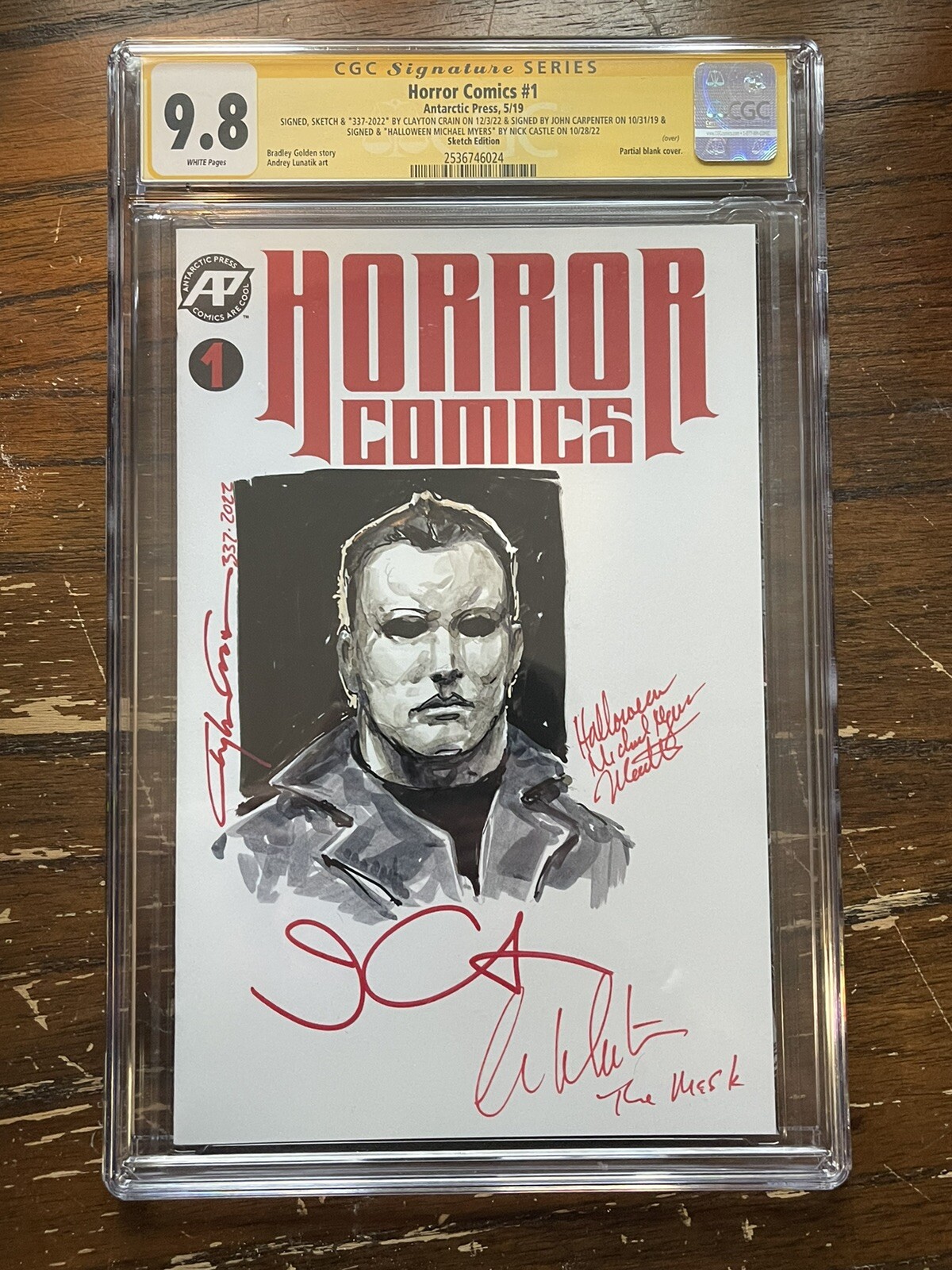 Horror 1 CGC 9.8 4x SS Clayton Crain Art Michael Myer Shatner CARPENTER ...