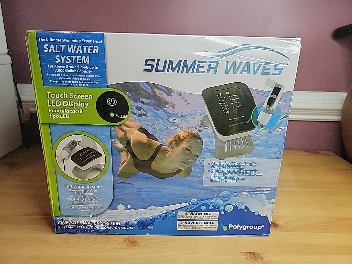 Polygroup Summer Waves Salt Water System for Above Ground Pools 7000 ...