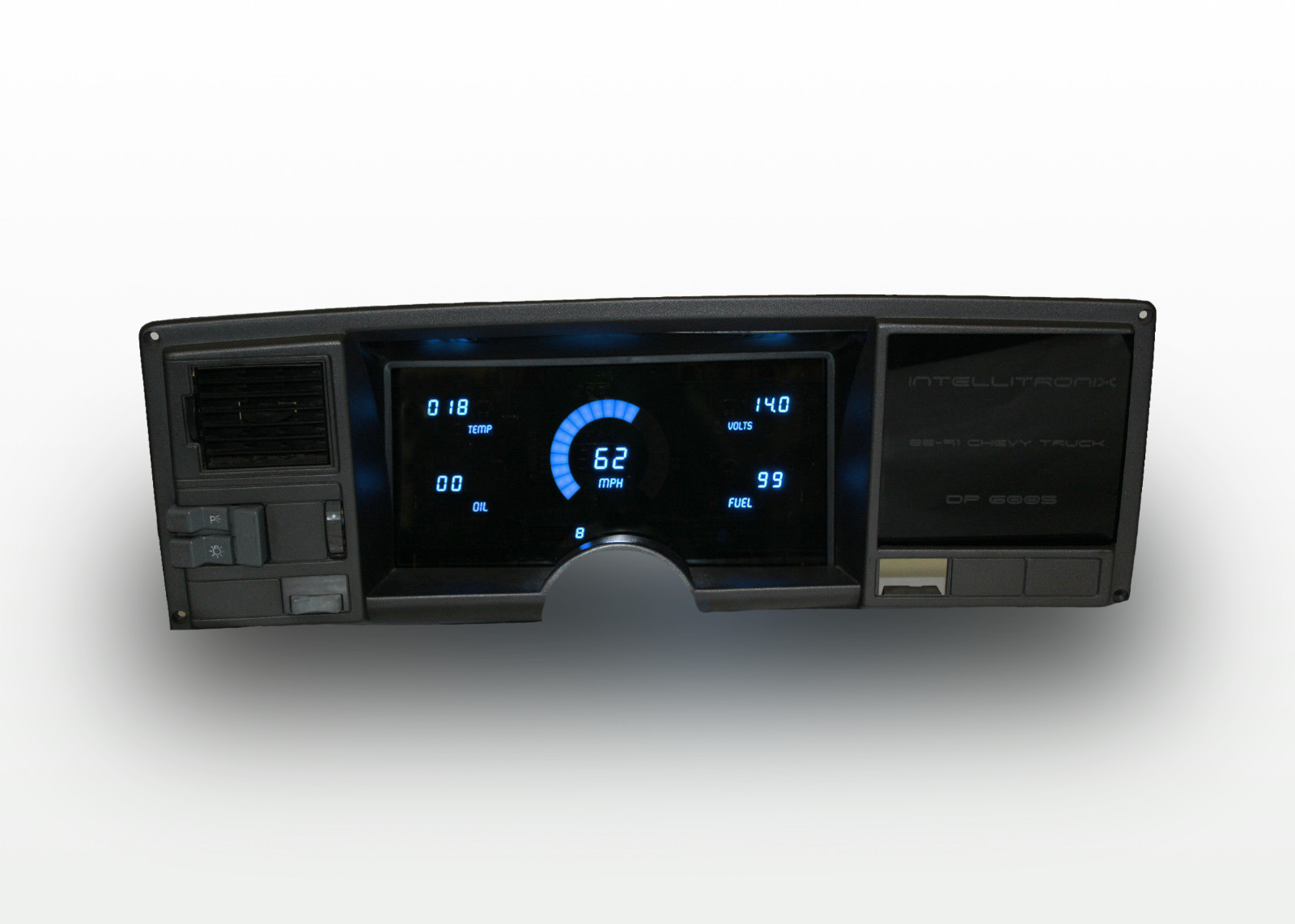 1988-1991 Chevy Truck Digital Dash Panel Blue LED Gauges Made In The USA