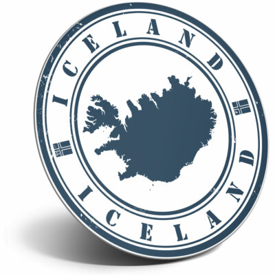 Awesome Fridge Magnet - Iceland Map Travel Stamp Icelandic Cool Gift ...