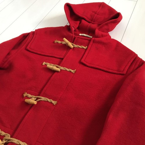 90'S Vintage Old Clothes Made In England GLOVERALL Duffel Coat Red #D1106 | eBay Australia