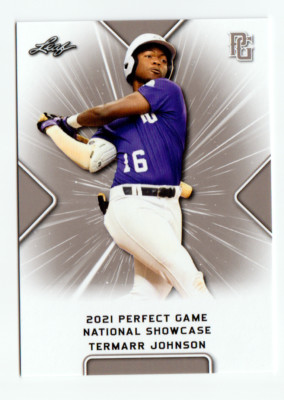 TERMARR JOHNSON 2021 LEAF PERFECT GAME AA CLASSIC DIRECT ROOKIE CARD # ...