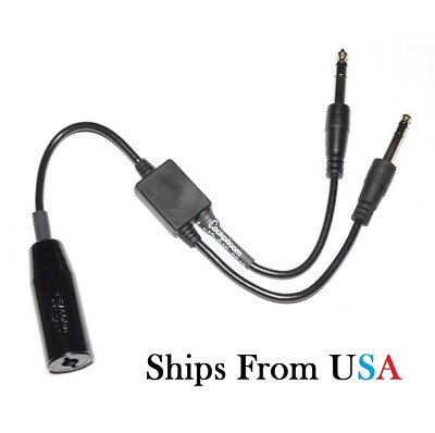 HELICOPTER To GA Headset Adapter/ U-174 Plug To Dual Plug GA Headset ...