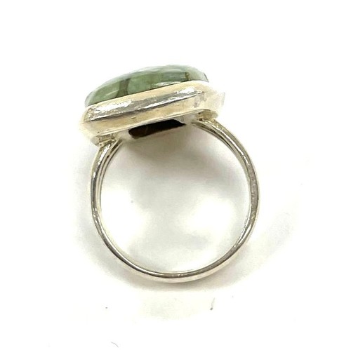 Sterling Silver 925 Large Green Jasper Ring Size 8, 10.92g | eBay